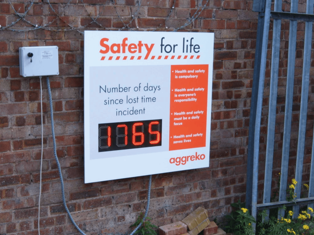 Days Since Last Accident Signs | LED Signage | Scanlite