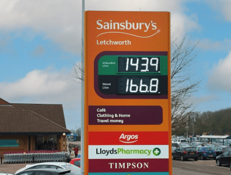 LED Fuel Price Signs | Petrol Price Displays | Scanlite